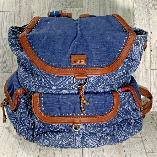 The Sak Backpack Blue Happy & Free Tribal Adjustable Strap | eBay