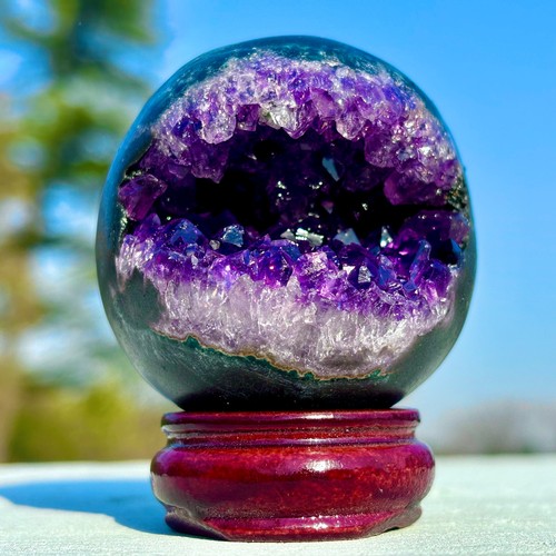 188G Natural Amethyst Opening Smile Cave Quartz Carving Crystal Healing ...