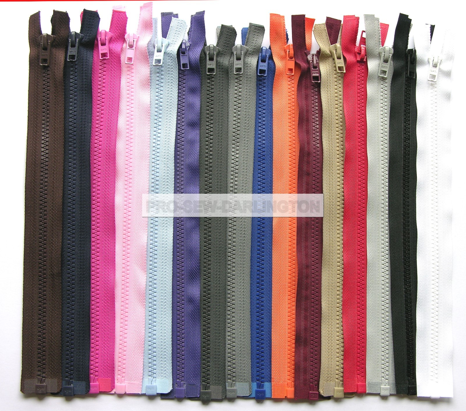 PLASTIC TEETH CHUNKY OPEN ENDED ZIP ( CHOICE OF LENGTH AND COLOURS ...