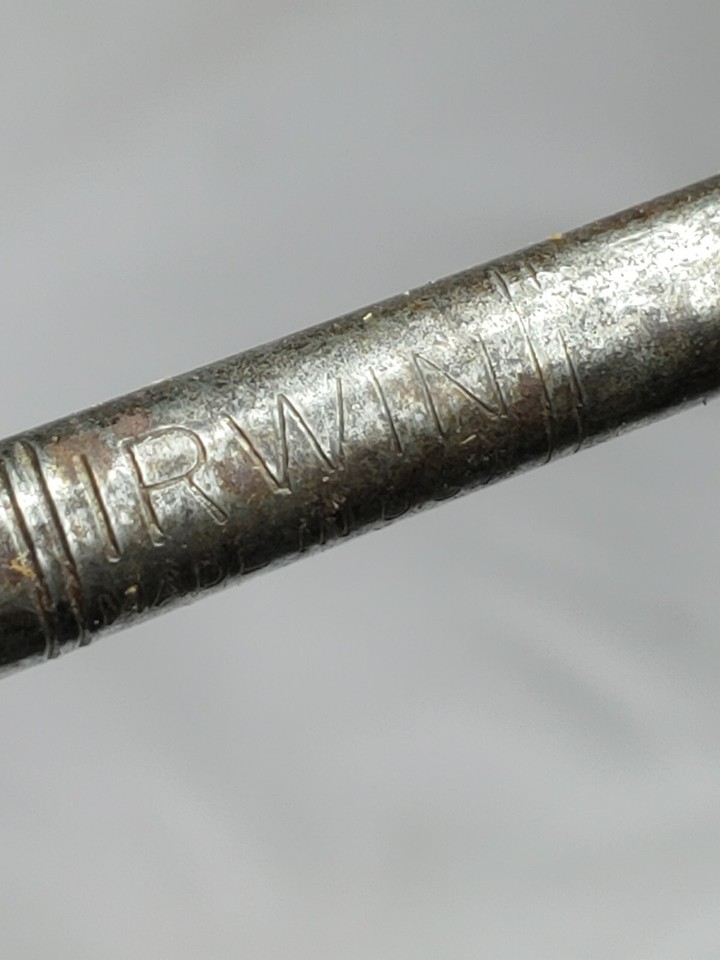 Vintage Irwin Auger Bit Set 6 Made in USA Old Woodwork Hand Drill Bits ...