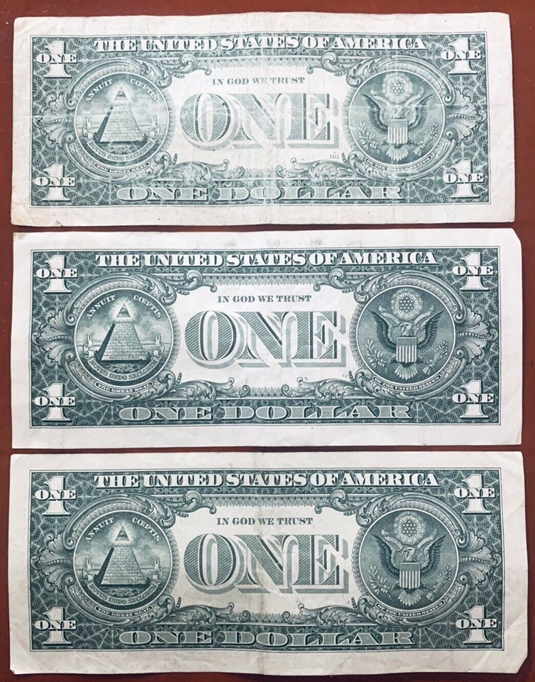 Five of a Kind 2s One Dollar Bills Fancy Serial Numbers Lot of 3 ...