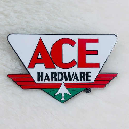 Ace Hardware Vtg 60s Flying Airplane Logo Enamel Lapel Pin Badge ...