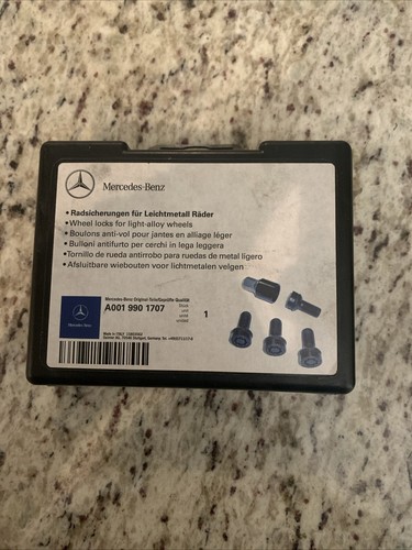 Authentic OEM Mercedes-Benz Wheel Lock Kit A001 990 1707 Black Color ...