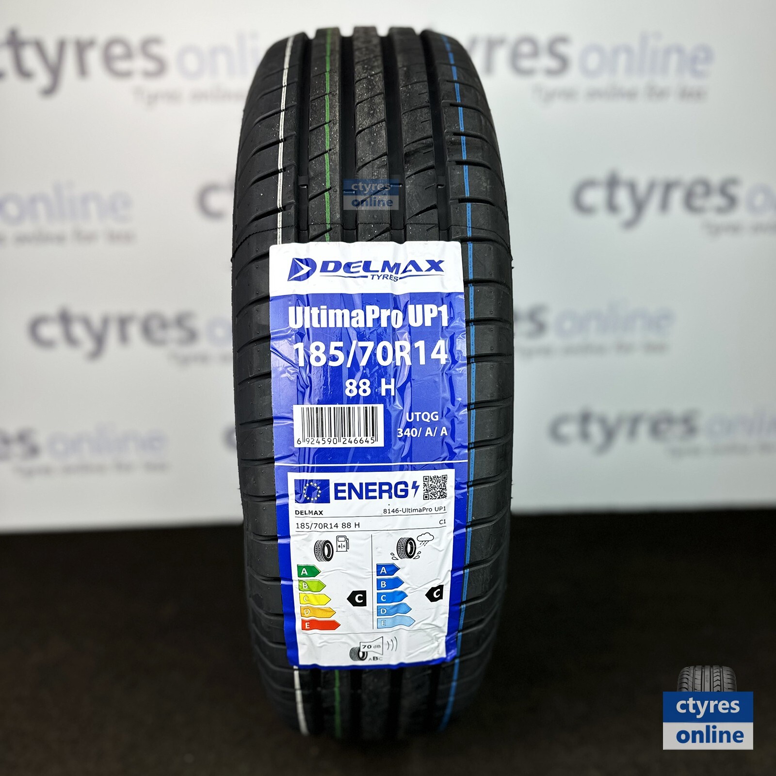 2X New 185 70 14 DELMAX ULTIMAPRO 88H 185/70R14 185 70 14 *C WET GRIP ...