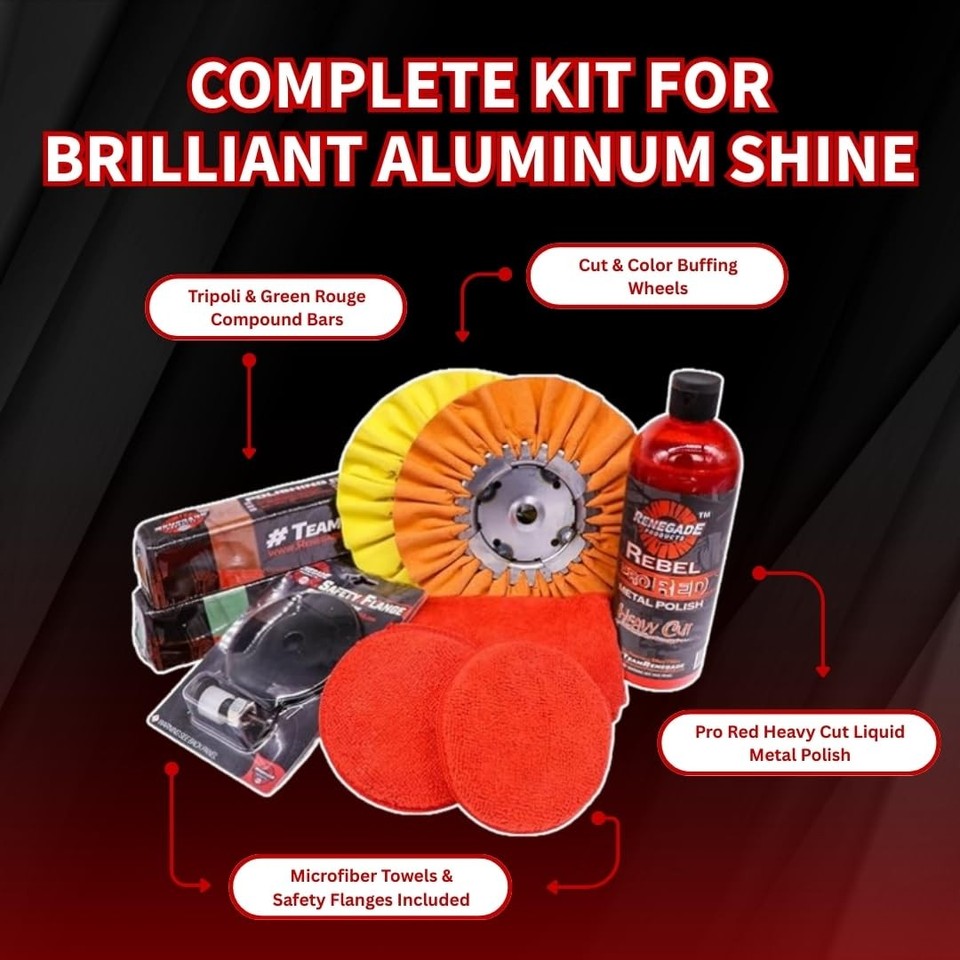 Aluminum Polishing Mini Kit Complete with Buffing Wheels, Buffing ...