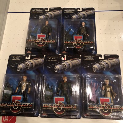 Babylon 5 Lot of 5 Figures 1997 6" Londo, G'kar and variant, Sheridan ...