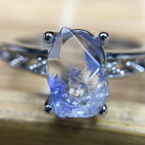 10.3Ct 100%Natural Blue Rare Dumortierite Quartz Rutilated Adjustable ...