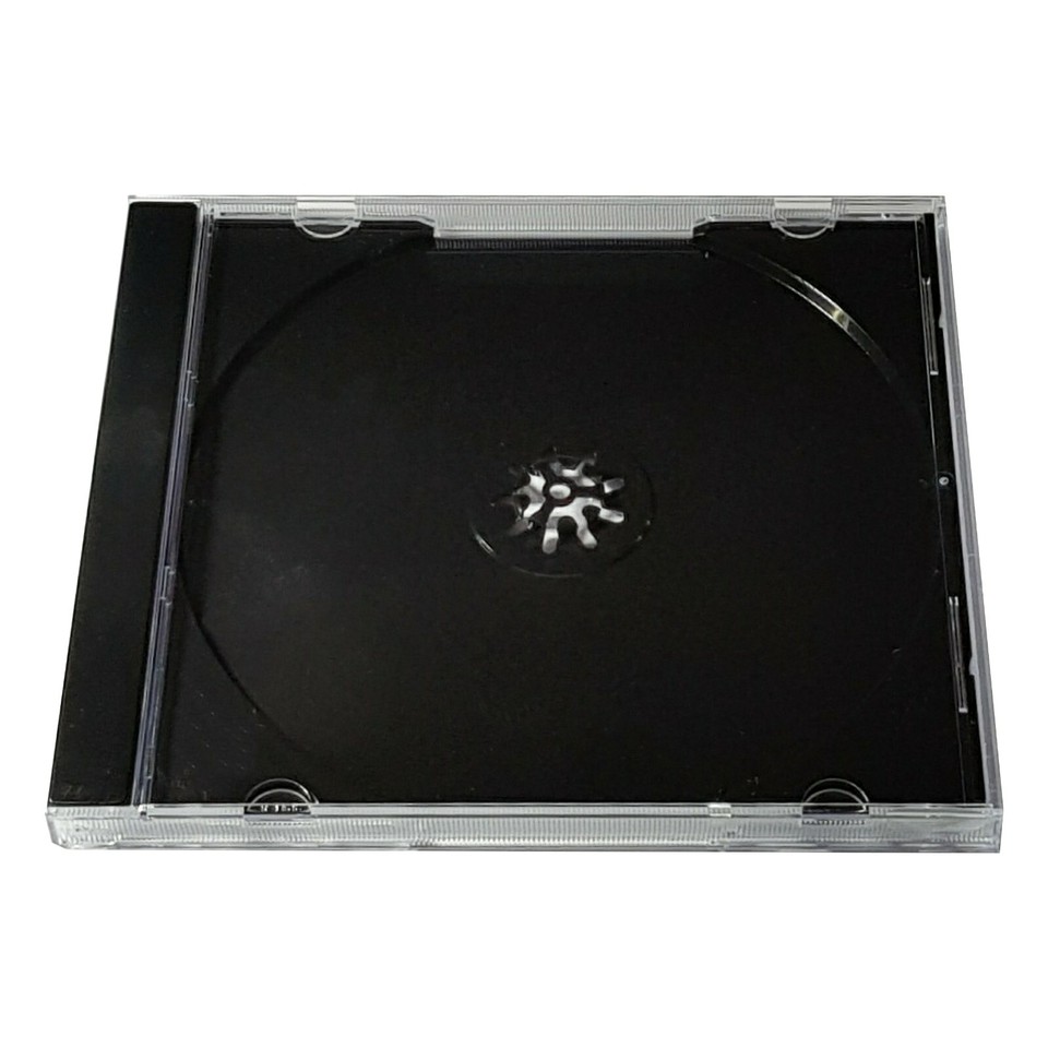 10 Clear Plastic with Black Tray Single DVD or CD Jewel Case Cases 10 ...