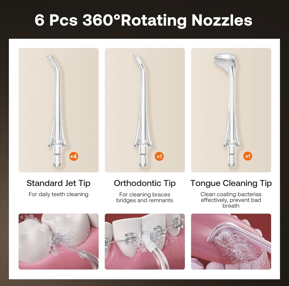 Bitvae C6 Water Flossers for Teeth - Cordless Water Dental Flosser ...