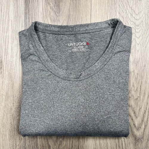Untuckit Short Sleeve Clarendon Performance T-Shirt Mens Xtra Large Gray | eBay