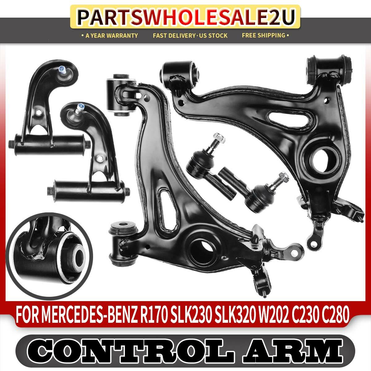 6x Front Upper Lower Control Arms for Mercedes-Benz C220 C230 SLK230 ...