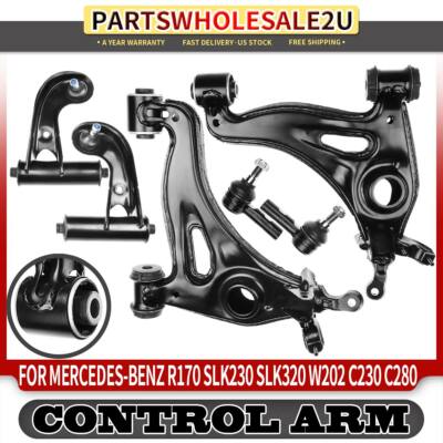 6x Front Upper Lower Control Arms for Mercedes-Benz C220 C230 SLK230 ...