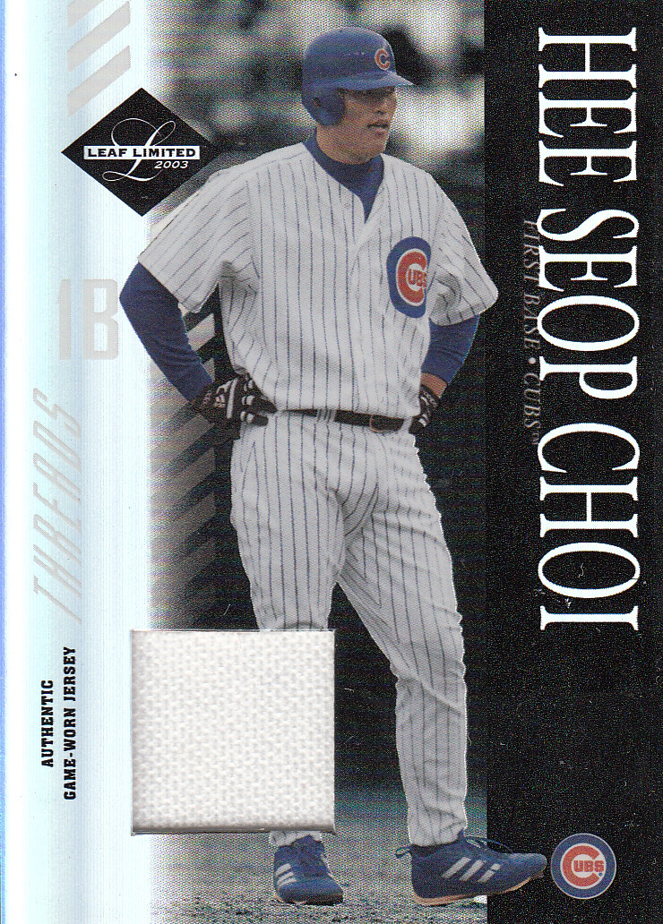 2003 Leaf Limited Threads Chicago Cubs Baseball Card #100 Hee Seop Choi ...