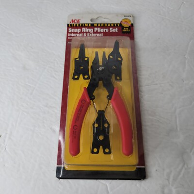 New ACE 4 in 1 Snap Retaining Ring Pliers Set - Straight, 180°, 90 ...