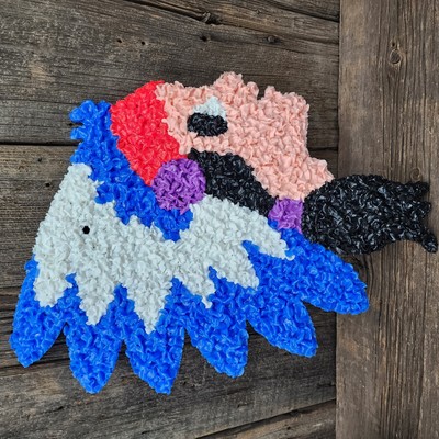 Vintage Native American Indian Chief Headdress Melted Plastic Popcorn ...