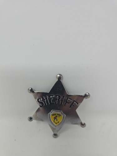 Vintage Ghost Town In The Sky Souvenir Tin Metal Sheriff Star Pin Badge ...