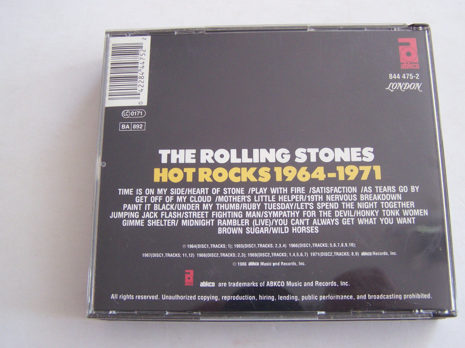 CD DES ROLLING STONES , HOT ROCKS 1964 - 1971 , 21 TITRES . 2 CD , BON ...