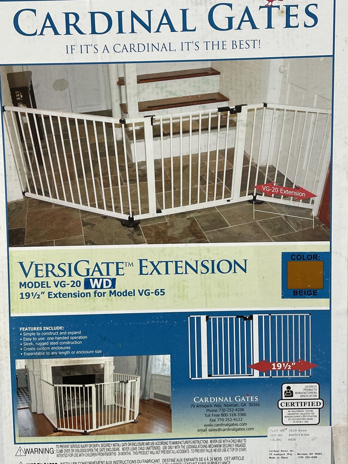 Cardinal Gates 20" Extension for Wood Versagate, Ligontinued by ...