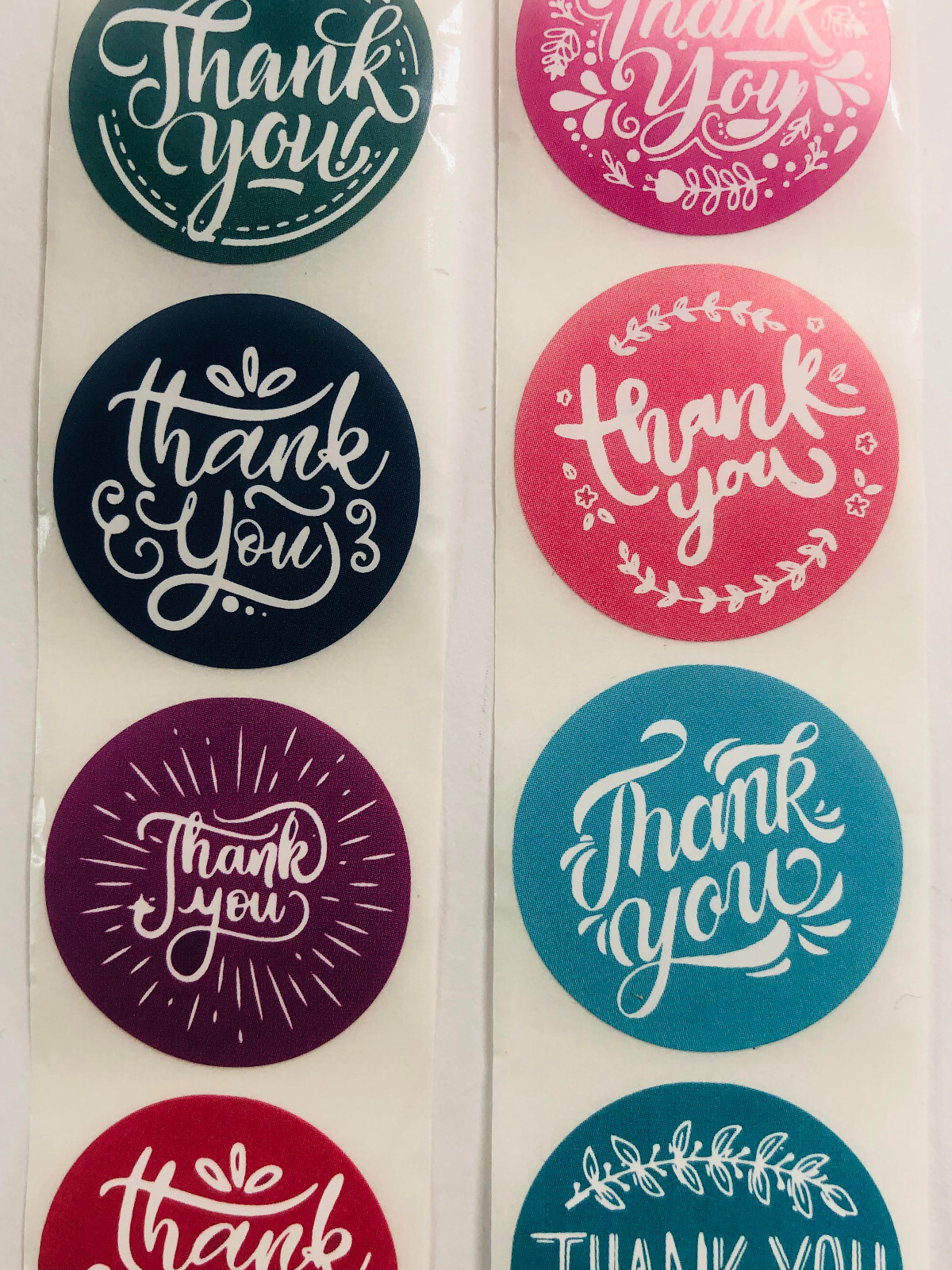 Danke Sticker Thank you Aufkleber rund Etikett Kuvert Kunden ...