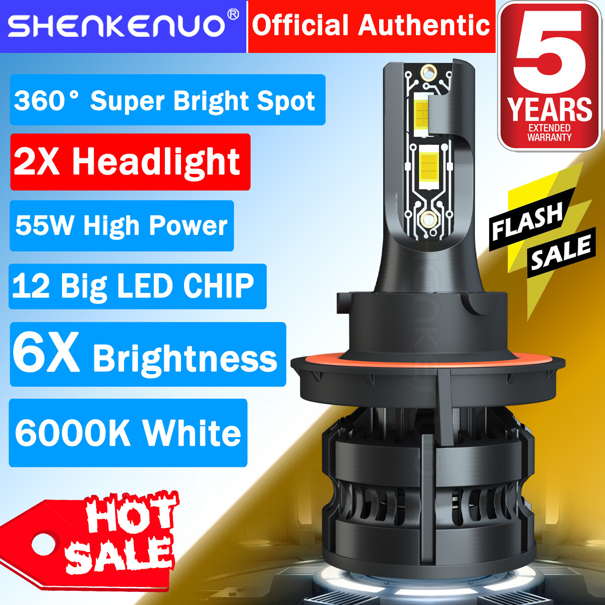 For Hummer H3 2006-2010 Combo White 9008 H13 LED Headlight Bulb High ...