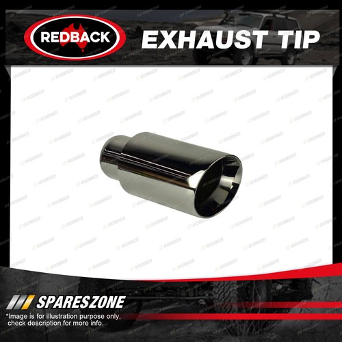 Redback Exhaust Tip - 57mm 2-1/4" In 76mm 3" Out 210mm Long Black ...