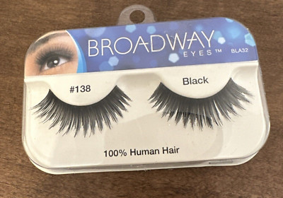 Kiss Brand Broadway Human Hair Black Eyelashes 2014 Wispy Reusable ...