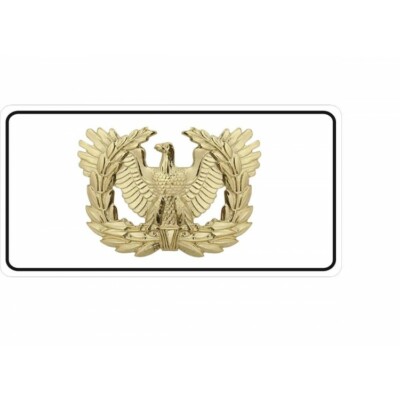 army warrant officer military logo seal on white license plate made in ...