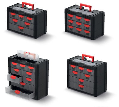 Parts Storage Organiser with Drawers Compartment Cabinet Screws Carry ...