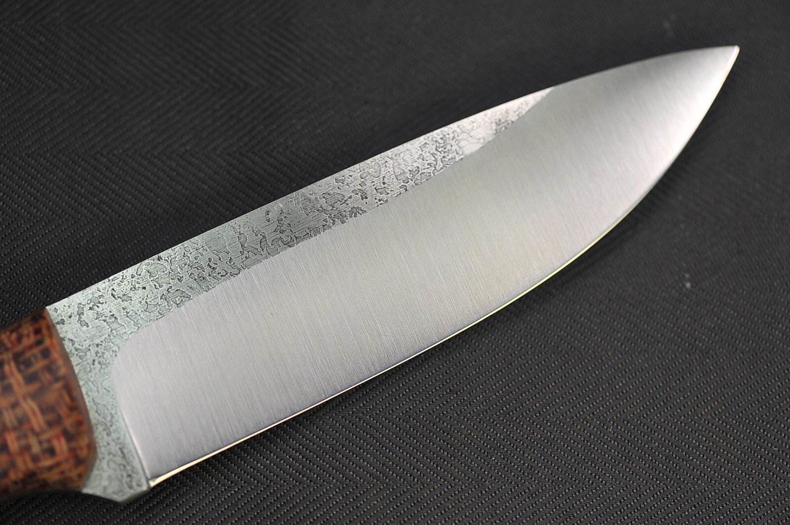 Fiddleback Forge Duke by Andy Roy .16" A2 Blade, Full Drunken Burlap ...