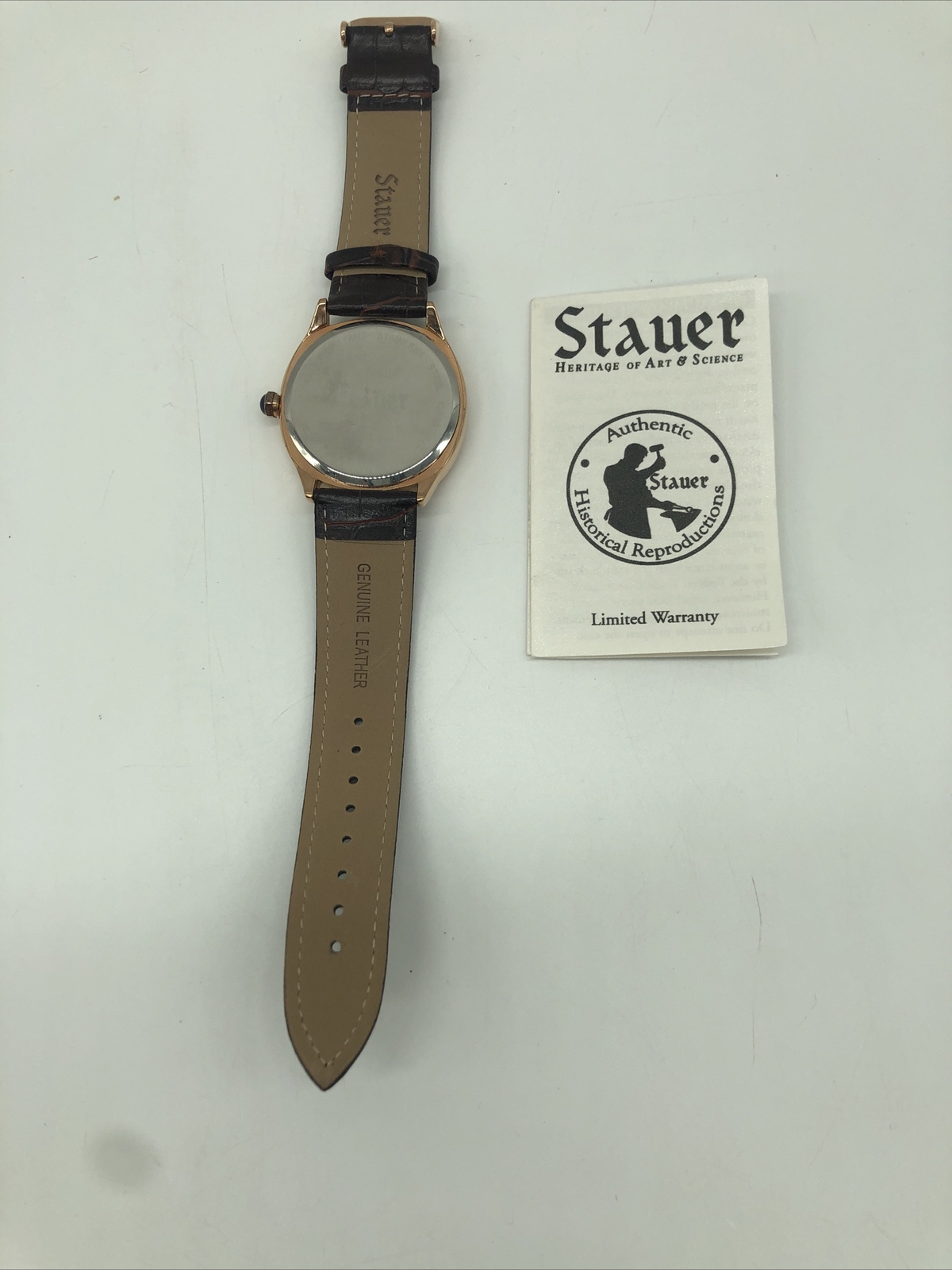 Stauer Men’s Manhattan Watch 39623 Leather Band With Authentication ...