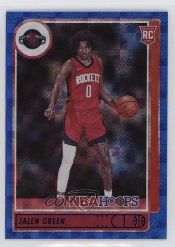 2021-22 Panini NBA Hoops Rookies Hyper Blue Jalen Green #218 Rookie RC ...
