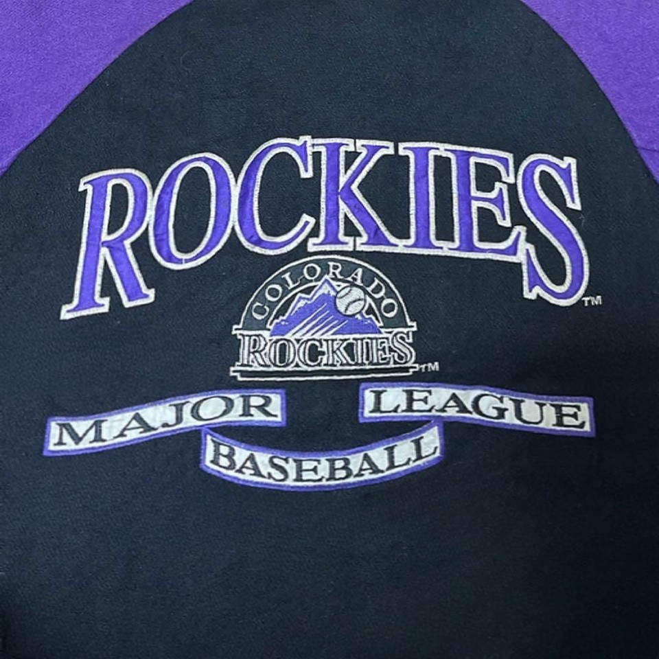 90S Colorado Rockies Wool Varsity Jacket Embroidered Logo Mlb No.tr398 ...