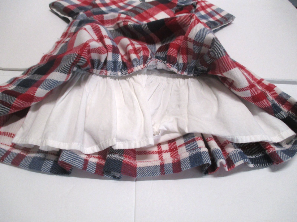 2 INFANT GIRLS LAURA ASHLEY VELVET CRANBERRY & MAYORAL RED PLAID DRESS ...