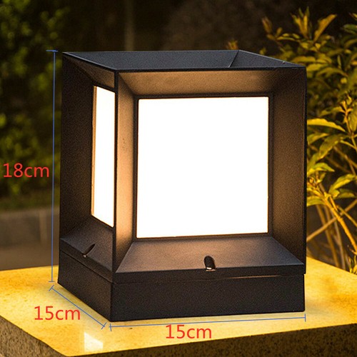 Outdoor Garden Lighting Post Deck Cap Pillar Square Fence Light ...