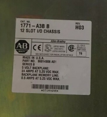 Allen Bradley 1771-A3B Series B,12 Slot I/O Chassis | eBay