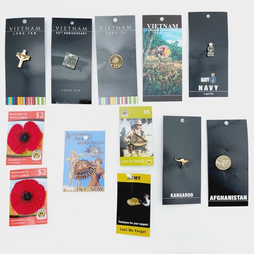 Anzac Vietnam Long Tan Cross Red Poppy Rising Sun Afghan Navy Lapel ...