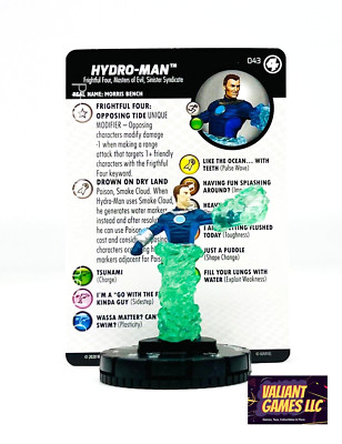 Marvel Heroclix Hydro-Man #043 w/ Card Fantastic Four Set | eBay