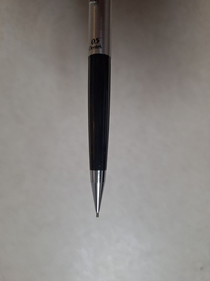 Vintage Pentel Mechanical Pencil S55 0.5mm Black Silver RARE ...