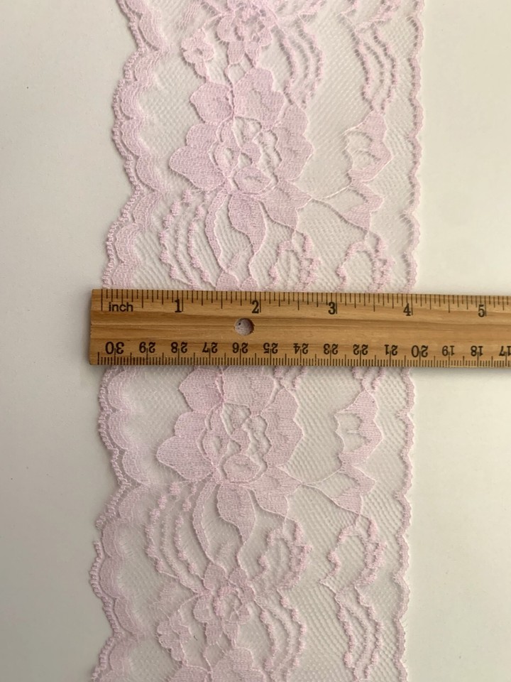 Pink Scalloped Edge Lace Trim, 4 Inches Wide, 5 YARDS | eBay