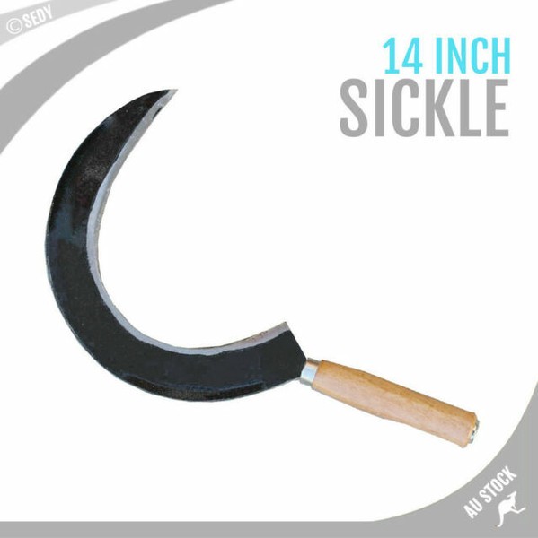 14" Grass Sickle Scythe Reaping Hook Harvest Gardening Garden Farm ...