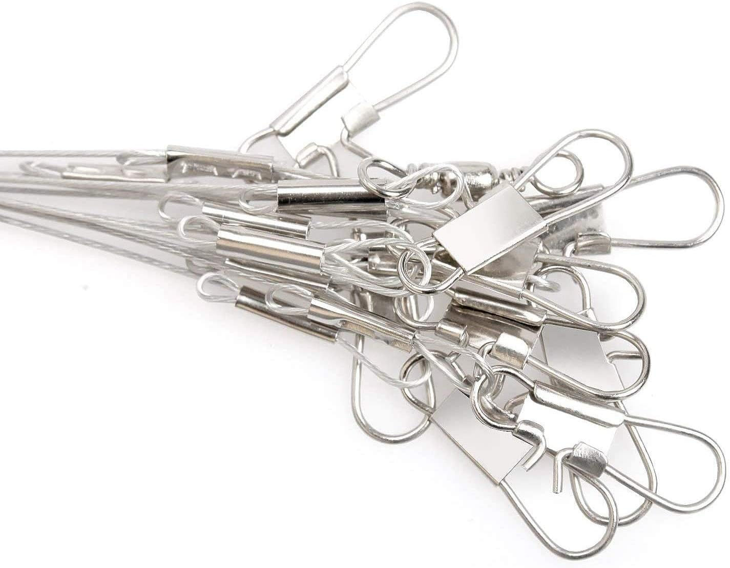 RESFNSE 10Pcs High Carbon Steel Wire Trace Leader Rig Fishing Hooks ...