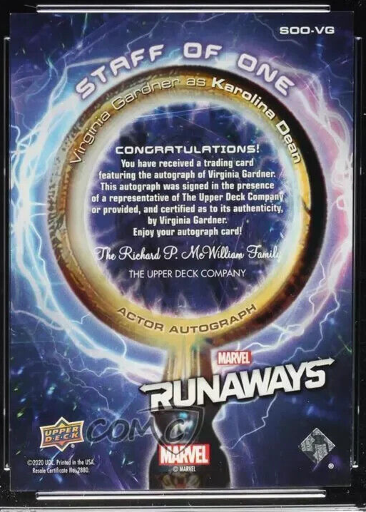 Marvel Runaways: Staff of One Autograph SOO-VG Virginia Gardner as ...