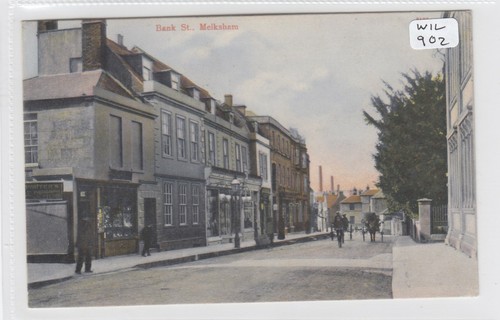 MELKSHAM Wiltshire Bank Street with Shops / people (Melksham Duplex 521 ...
