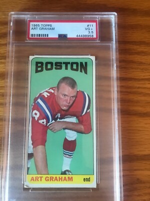 1965 TOPPS #11 ART GRAHAM PATRIOTS PSA 3.5 VG+ GREAT CENTERING MAKE AN ...