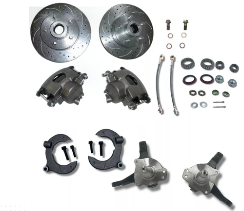 Mustang 2 II Front Disc Brake Conversion Stock Spindle kit Calipers ...