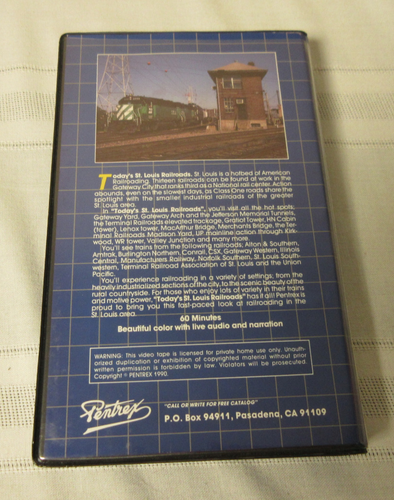 Pentrex Railroad VHS Today's St. Louis Railroads Train Locomotive ...