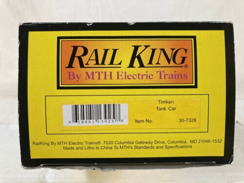Rail King - MTH 30-7328 O/O27 TIMKEN Yellow Tank Car #60392 NEW! | eBay