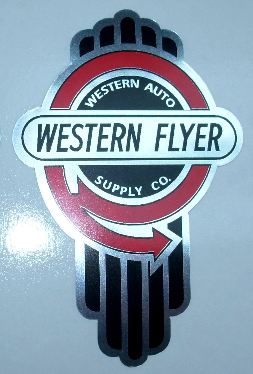 Western Flyer tricycle bicycle badge decal | eBay