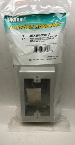 PANDUIT JBX3510WH-A Single Gang Junction Box - White - Prepaid Shipping ...