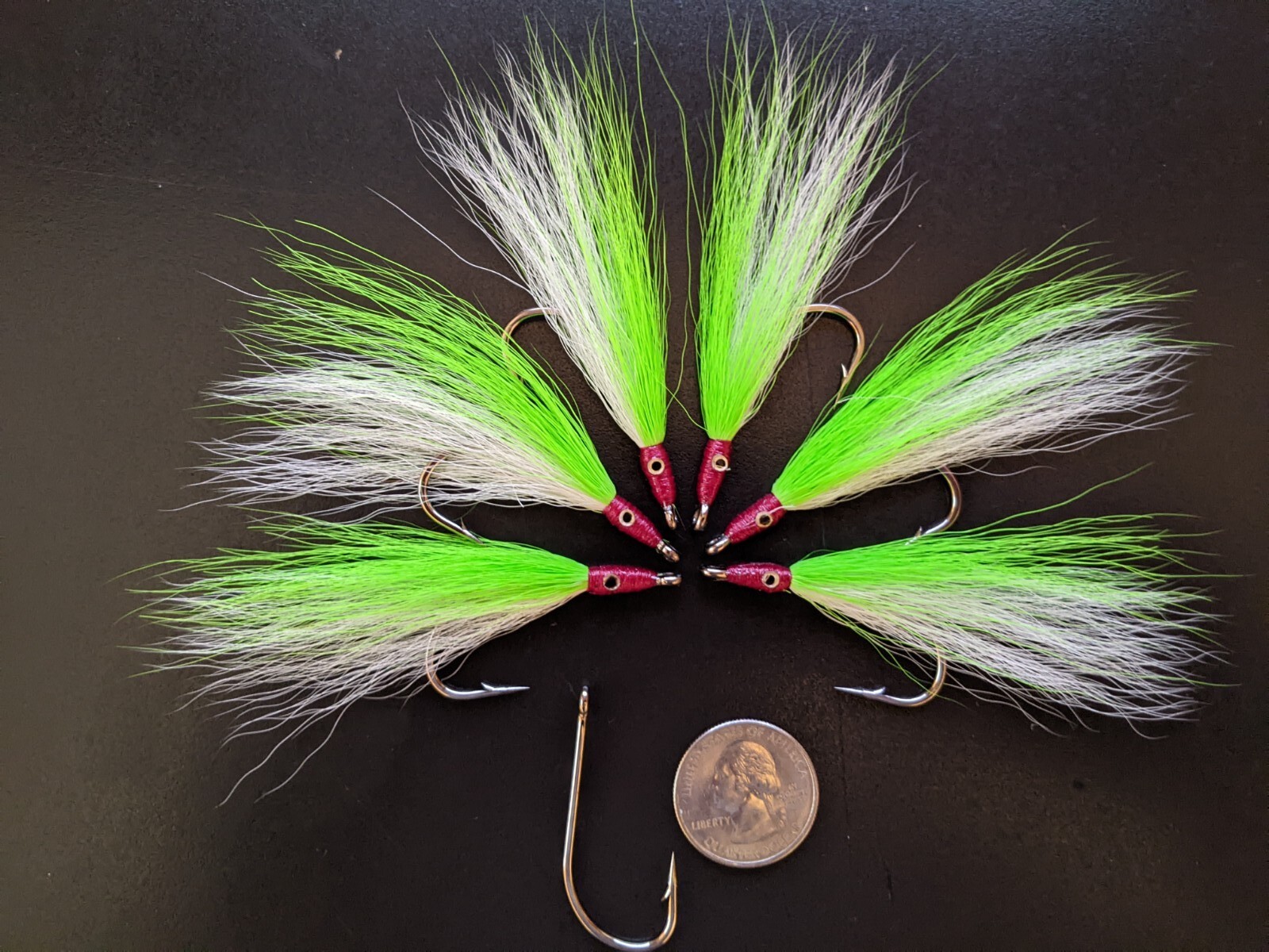 STRIPED BASS (STRIPER) SALTWATER TEASERS 4/0 BUCKTAIL DEER TAIL HAIR ...